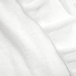 Lush Decor Reyna Soft Knitted Ruffle Throw Blanket, 50" x 60", White