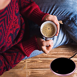 Coffee Mug Warmer, Electric Beverage Warmer, 3 Adjustable Mode Up to 55℃, Waterproof LED Backlit Display, Auto Shut Off, Water Coco Soup Milk