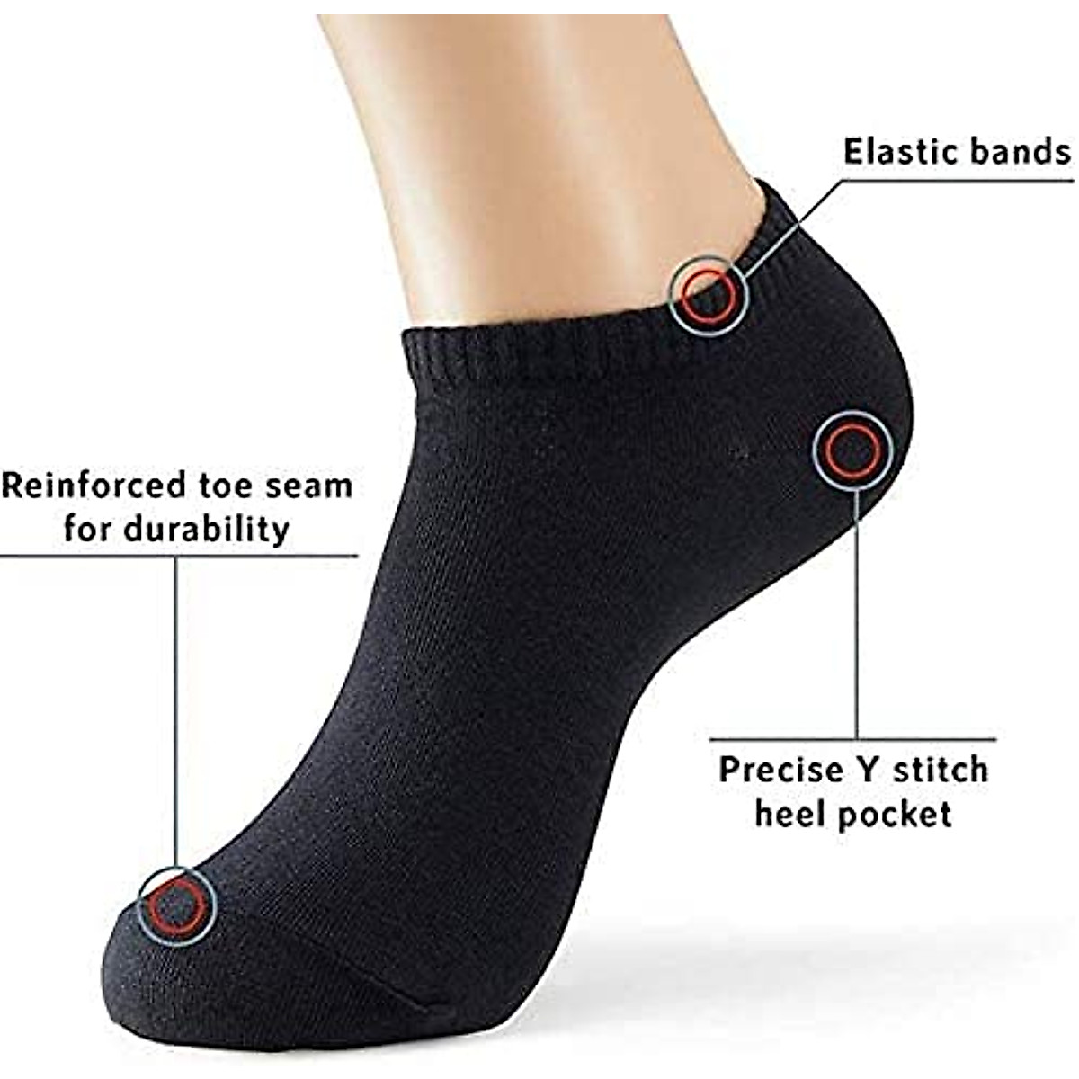 Trail maker 100 Pack Socks for Men Ankle Socks Size 10-13 Black Cotton Socks Bulk Pack for Homeless Men, Donations