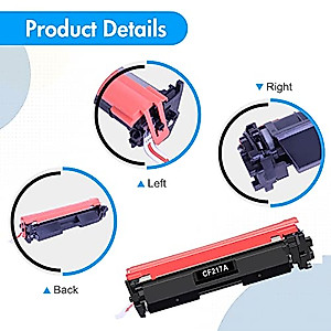 CF217A 17A Black Toner Cartridge 4 Pack Compatible Replacement for HP 17A CF217A for Pro M102w M130nw M130fw M130fn M102a M130a Pro MFP M130 M102 Series Laser Printer Ink