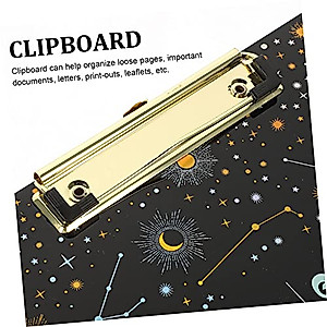 STOBOK 4pcs Teacher A Folder Board Size Portable Profile Clipboard Pattern Holder for Clip Folders Document Practical Low Letter Clipboards Conference Office Writing Exam Paper