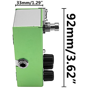 Yootones Mini Electric Guitar Effects Pedal Metal Shell DC 9V Adapter Powered True Bypass for Multi Electric Guitar Kit (Vintage Overdrive)