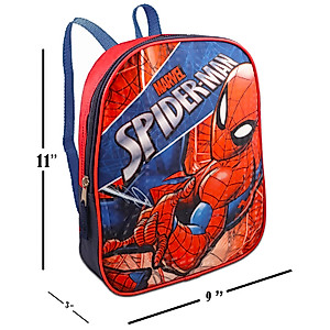 Fast Forward Spiderman Backpack for Boys 4-6 Set - Spiderman Travel Bag Bundle with 11” Mini Spiderman Backpack, Spiderman Drawstring Bag | Spiderman Backpack Toddler