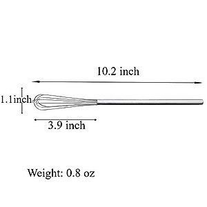 FLYINGSEA Whisks, Small whisk,Mini whisk,Whisk stainless steel,Cooking and Kitchen Gadget.(1 Pcs)