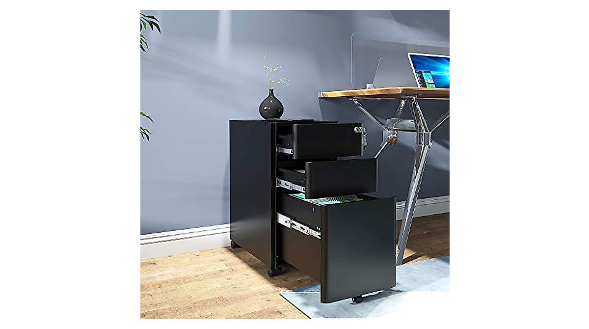 YITAHOME Slim Locking File Cabinet for Office & Home Storage