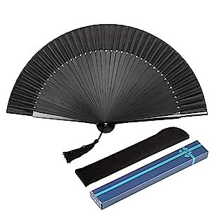 Decorative Folding Fans Bamboo Chinese Silk FashionJapan Style Hand Fans Popular Fan Handheld Folding Women Girls Show Fans Hand Held Elegant Fan fan