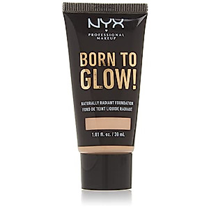 NYX PROFESSIONAL MAKEUP Born To Glow Naturally Radiant Foundation, Medium Coverage - Vanilla