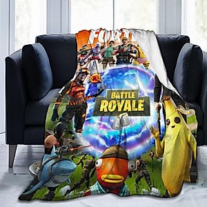 Game Blanket Cartoon Throw Blanket Ultra-Soft Blanket for Couch Bed Living Room Bedroom Car 50"X40"