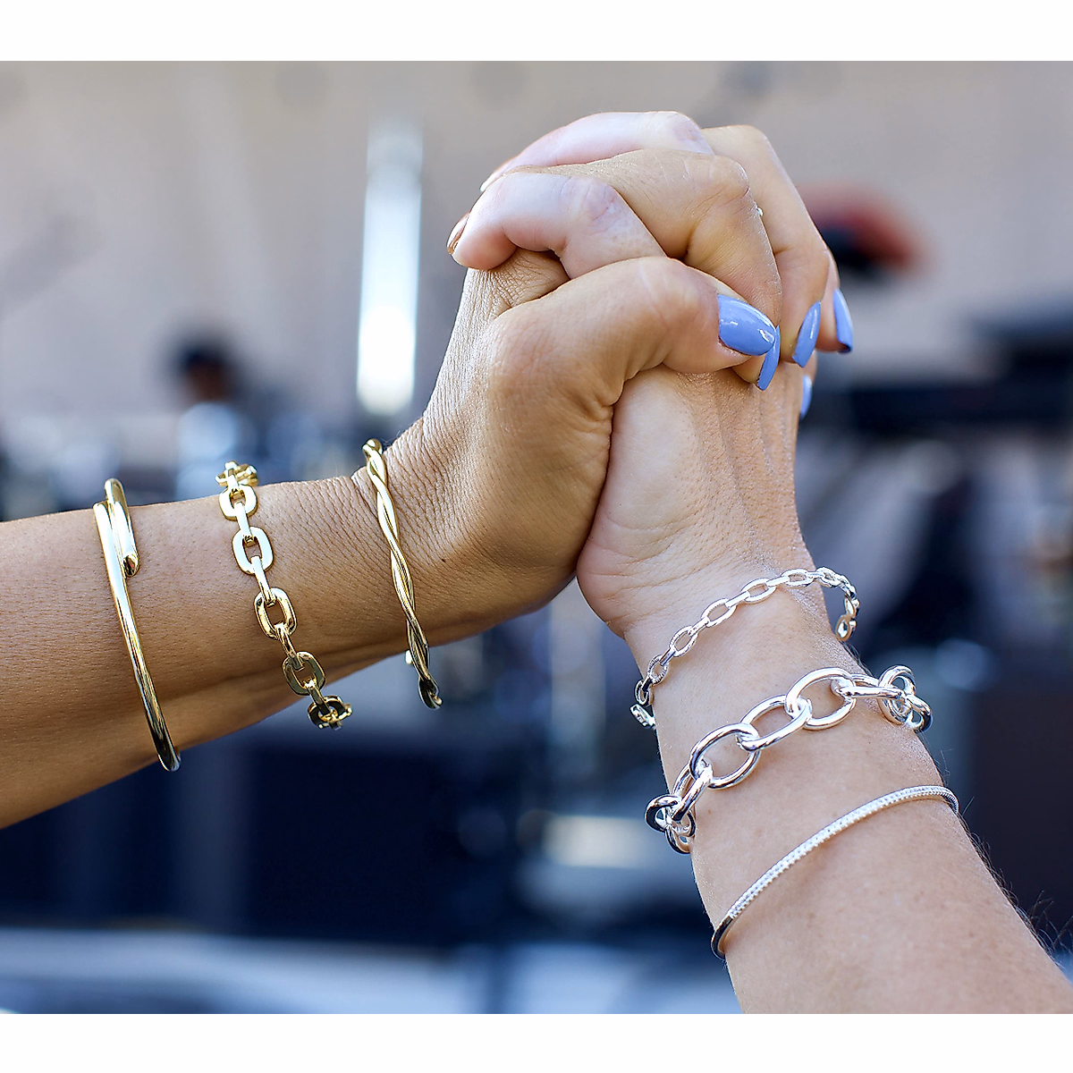 Maya J Harmony Trio Bracelets - Stack of 3 (White)