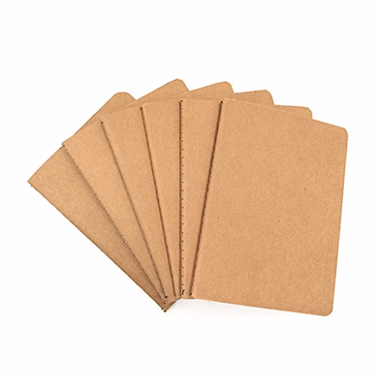 6pcs Travelers' Notebook Thread-bound Journal Diary Memo Pad,A6 Size & 30 sheets(Blank Pages)