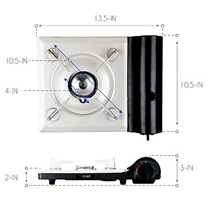 TECHEF - Stovetop Korean BBQ Non-Stick Grill Pan with Agni Portable Gas Stove Burner, Made in Korea (AGGPCB)