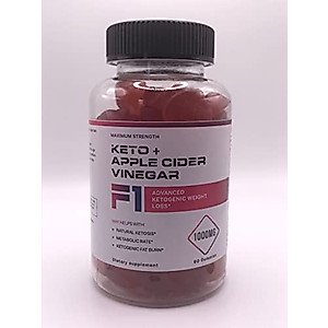 Zonata F1 Keto ACV Gummies, F1 Keto Apple Cider Vinegar, 60 Count, 1 Month Supply