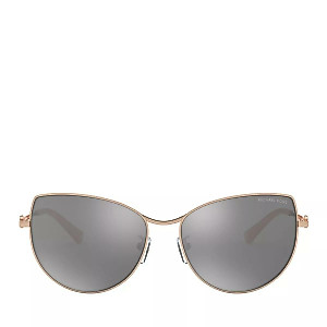 Michael Kors 58 mm La Paz Cat Eye Metal Sunglasses MK1062 Rose Gold/Silver Mirror One Size