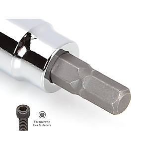 TEKTON 3/8 Inch Drive Hex Bit Socket Set, 10-Piece (3-10 mm) | SHB91102