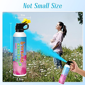 Merear Large Gender Reveal Fire Extinguisher 2 Packs, Gender Reveal Ideas, Baby Boy Reveal Party Ideas 100% Biodegragable for Gender Reveal Decorations (Blue)