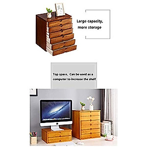 QNN Storage Drawer Units,2/4/6-Layer Solid Wood Drawer File Cabinet, Office Desktop A4 Data Storage Box, Multifunction Stationery Toolbox,4 Layer/15.71111.7Inch,4 Layer/15.71111.7Inch