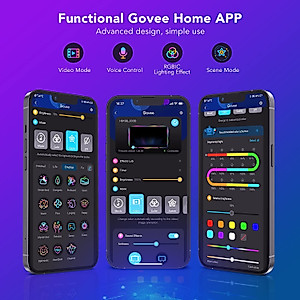 Govee Envisual TV LED Backlights with Camera, DreamView T1 RGBIC Wi-Fi TV Backlights for 55-65 inch TVs PC, Works with Alexa & Google Assistant, App Control, Music Sync TV Lights, Adapter, H6199