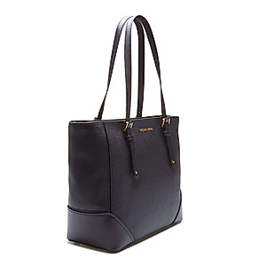 Michael Kors Large Aria Leather Tote, Black