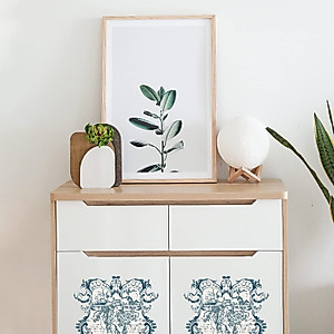 GLOBLELAND 3 Sheets Mermaid Transfer Stickers 6x12inch Sea Wave Rub on Decor Transfers Sticker Decals for Furniture Cabinet Wood Door DIY Craft