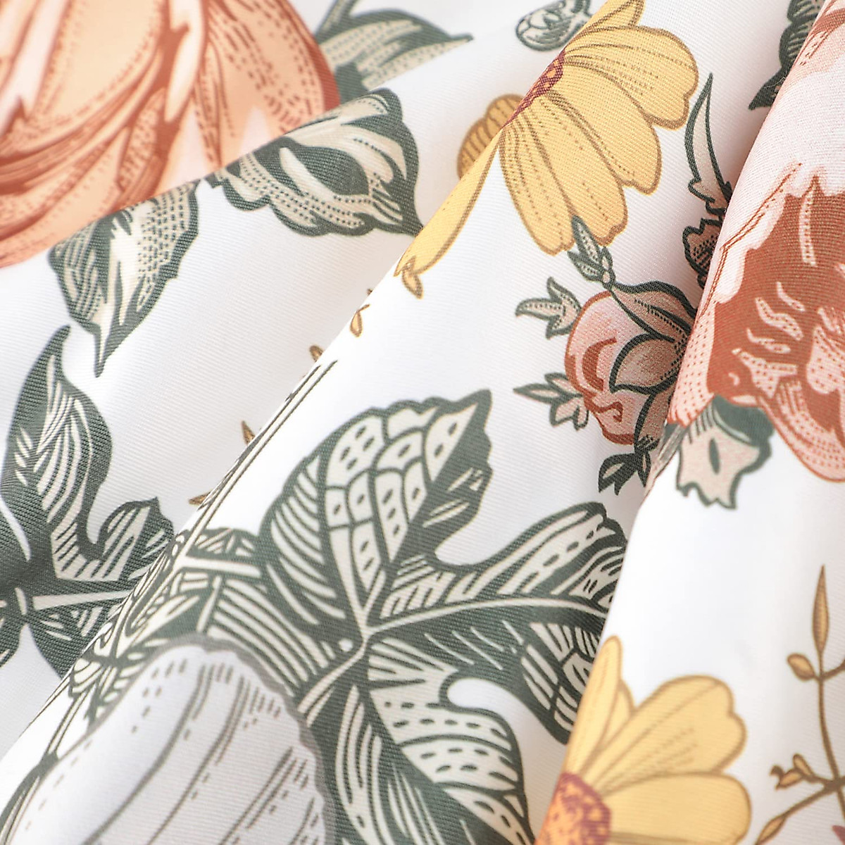 3PCS Crib Bedding Set Baby Minky Blanket Nursery Bed Skirt Set for Baby Girls & Boys (Retro Chrysanthemum,3pc Set)