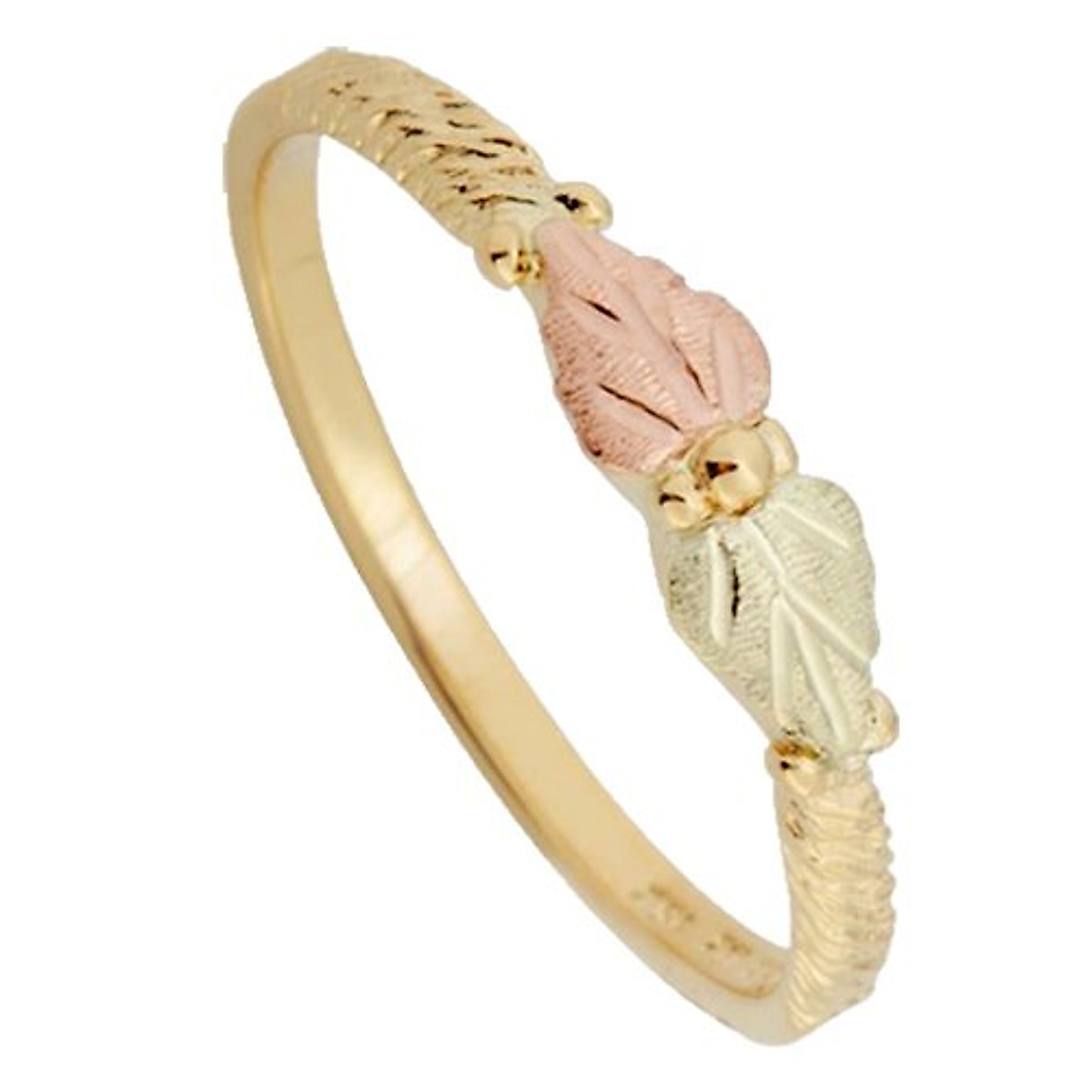 Petite Leaves Ring, 10k Yellow Gold, 12k Green and Rose Gold Black Hills Gold (6)
