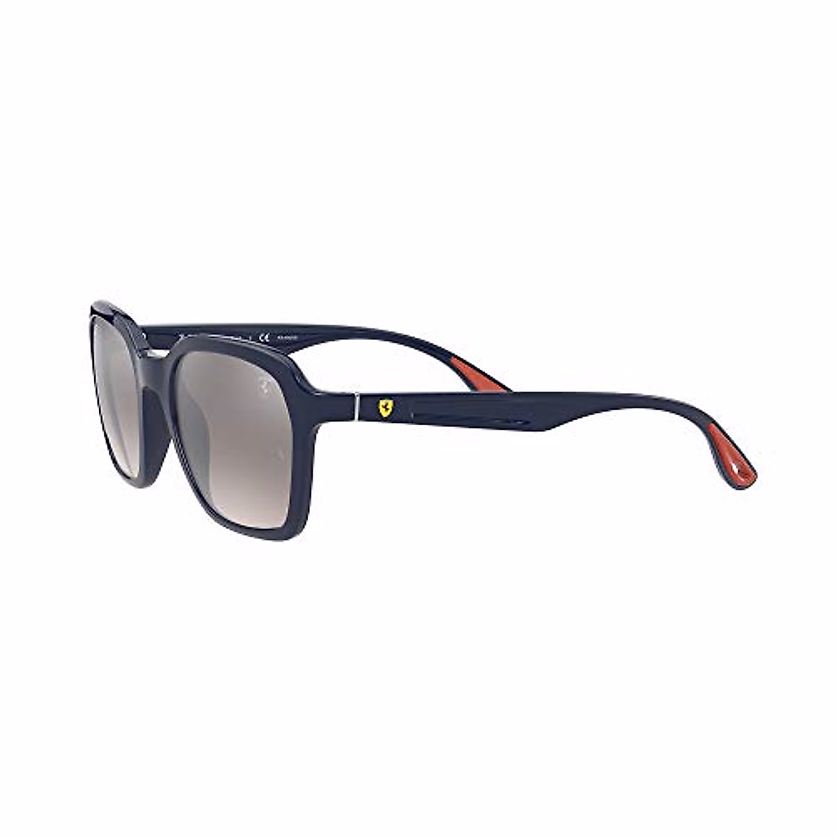 Ray-Ban Rb4343m Scuderia Ferrari Collection Square Sunglasses, Blue/Grey Mirrored Grey Gradient Polarized, 52 mm