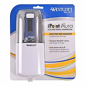 Westcott iPoint® Aura Electric Pencil Sharpener, Assorted Colors (17214)