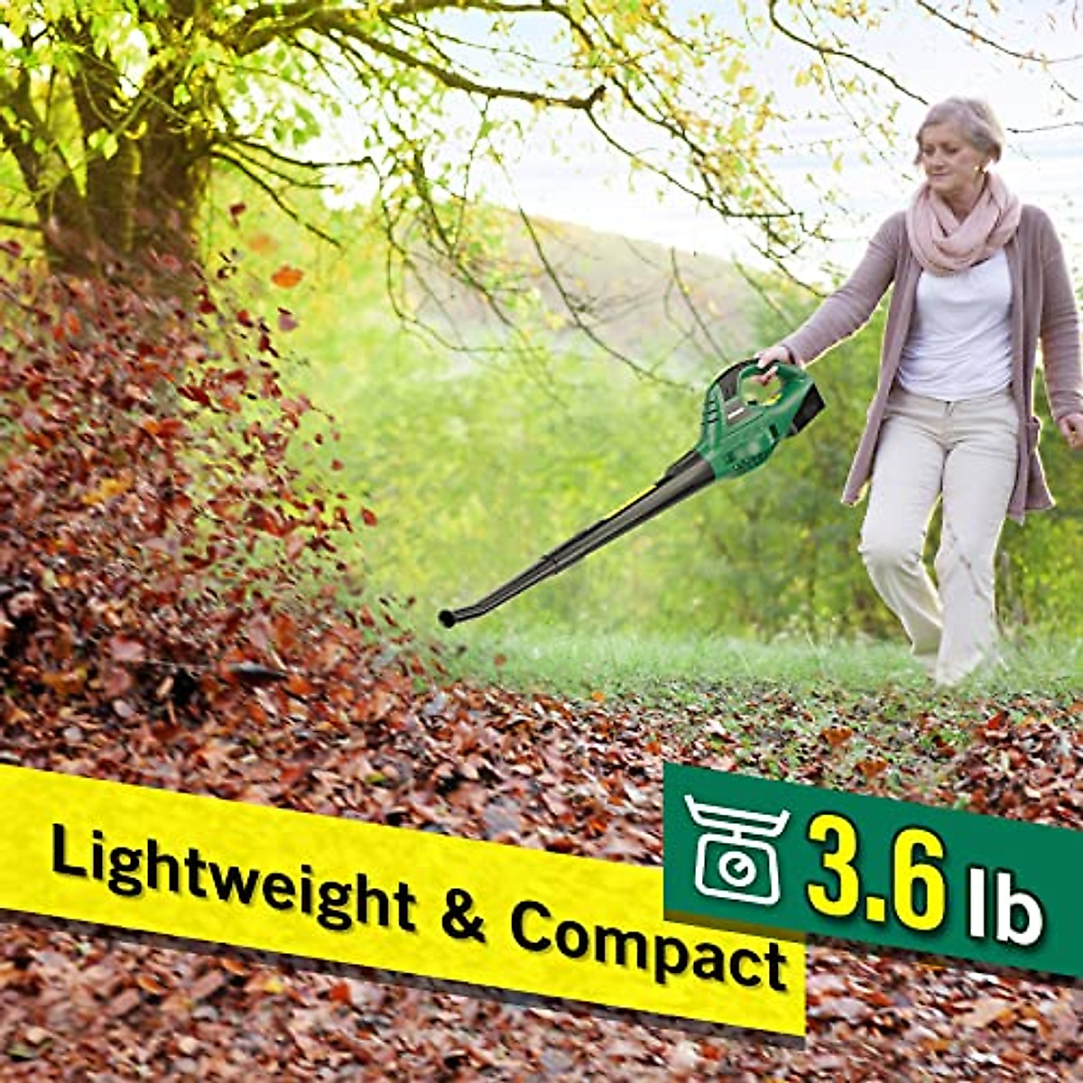 Leaf Blower Cordless with Battery and Charger 20v 150MPH 2.0Ah Battery Powered Operated Leaf Blower Lightweight Sweeper for Lawn Care, Yard, Driveway, Grass Clippings, Easy to Use, Long Battery Life