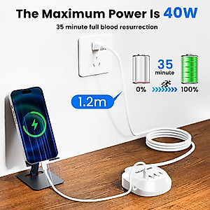 Charging Station for Multiple Devices, USB C Charging Block, USB C Multiport Charger with Quick Charge 3.0, Multiple Devices for Smart Phone Tablet Laptop Computer USB Charging Station