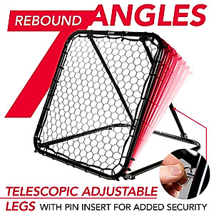 Franklin Sports Basketball Pass Back Rebounder Net - Multi-Sport Training Rebound Screen - Perfect for Passing and Shooting Practice - 3' x 3', Black (92499X)