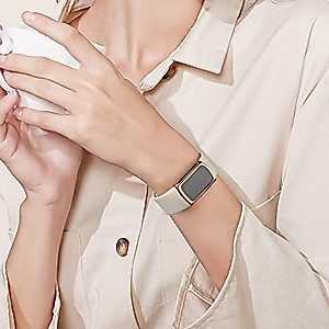 4 PACK Screen Protector Compatible with Fitbit Charge 5(NOT for Charge 4/3),TPU All-Around Protective Case Cover Rugged Bumper Shell Accessories for Charge5 Smartwatch,Black/Silver/Rose Gold/Rose Pink