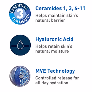 CeraVe Hydrating Facial Cleanser | Moisturizing Face Wash For Dry Skin | Hyaluronic Acid + Ceramides + Glycerin | Hydrating Cleanser For Normal To Dry Skin | National Eczema Assosiation Certified