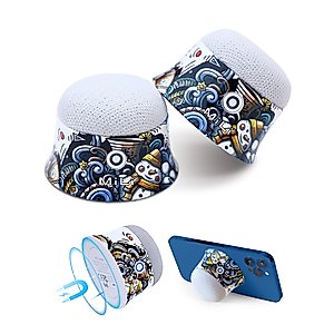 MiLi Small Magnetic Bluetooth Speaker, Compatible with MagSafe iPhone 12/13, Mini Wall Mountable True Wireless Portable Speaker for Golf Cart Tiny Speaker for Gifts (2 PCS, Snowman)