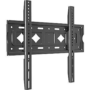 TV Wall Mount Bracket Fixed for Most 26”-65” LED, OLED 4K Flat Screen TVs, Low Profile TV Mount Holds up to 132lbs VESA 400X400mm - Fits 16” Studs - Space Saving by Nuyoah