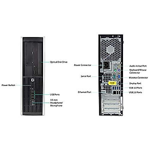 HP Elite 8300 Desktop, Intel Core i5 (3rd Gen) Up To 3.60GHz Quad Core, 16GB RAM, 128GB SSD+500GB, Wi-Fi, DVD-RW, USB 3.0, VGA + 2xDP, KB + MS, WIN 10 Pro-64Bit (Renewed)