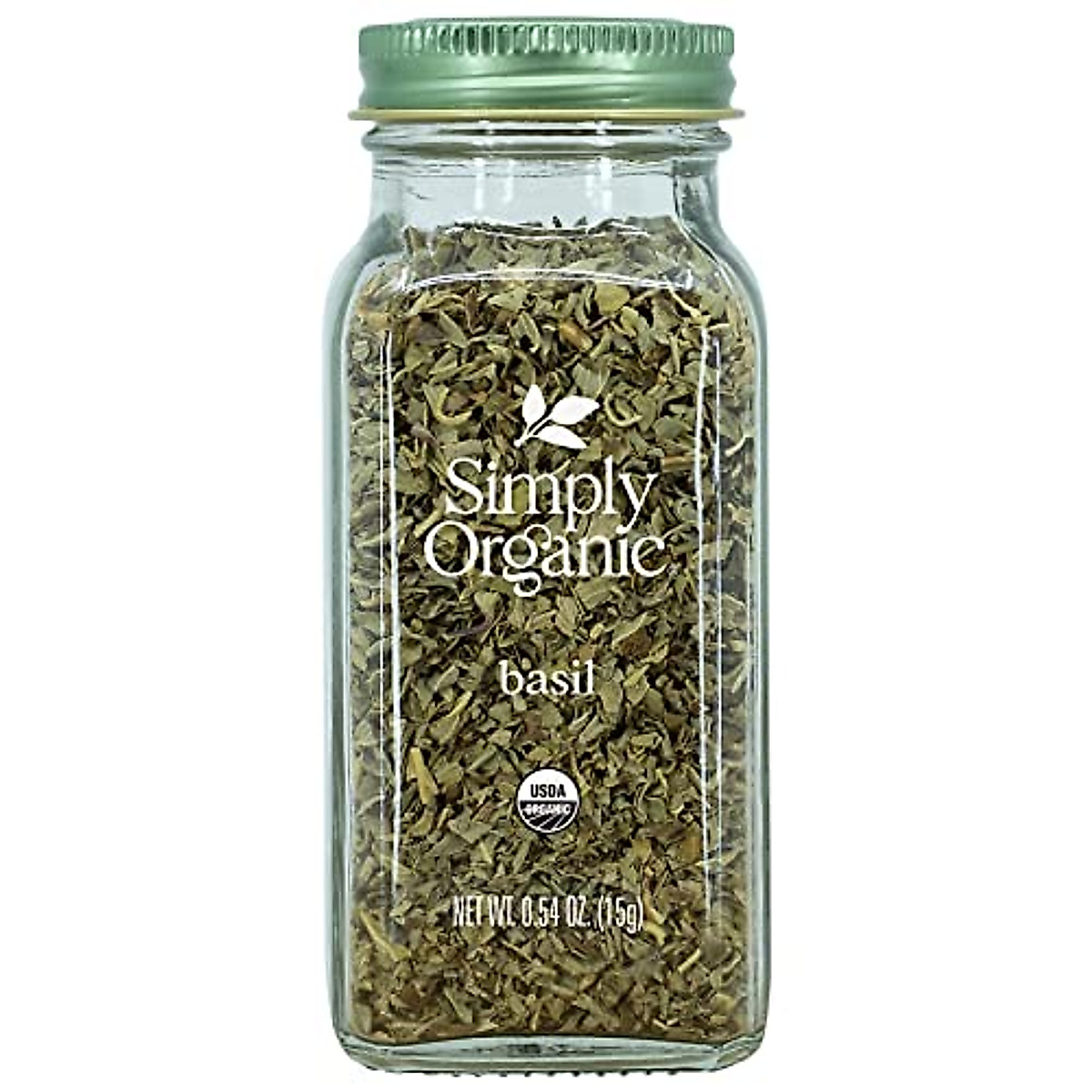 Simply Organic Basil Certified Organic, 0.54-Ounce Container