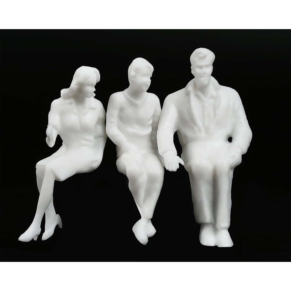 DS. DISTINCTIVE STYLE Unpainted Figures 1:24 Scale 24 Pieces Assorted Poses Miniature People for Architectural Layout Project G Scale Model Trains Railroads Home Bonsai Decor