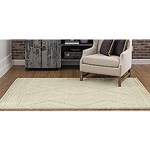 Mohawk Home Vado Modern Contemporary Geometric Sand 2' x 5' Area Rug Perfect for Living Room, Dining Room, Office