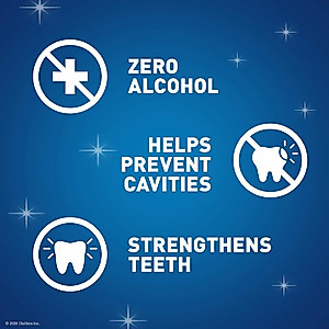 ACT Anticavity Zero Alcohol Fluoride Mouthwash 18 fl. oz. (Pack of 4) With Accurate Dosing Cup, Mint