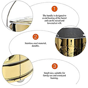 DOITOOL Fire Pit Stainless Steel Burn Barrel Money Incinerator Bucket Fire Pit Metal Garden Fire Cage for Backyard Garden Paper Leaf Trash Wood with Lid Metal Ice Bucket