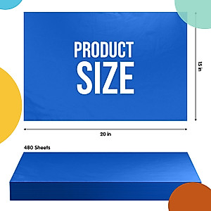 Crown 480 Sheets Bulk Pack Black Tissue Paper Gift Wrap - Ream of Paper - 15 inch. x 20 inch. Wrapping Tissue Paper - for Scrapbooking Paper, Art n Crafts, Wrapping Christmas Gifts and More!!