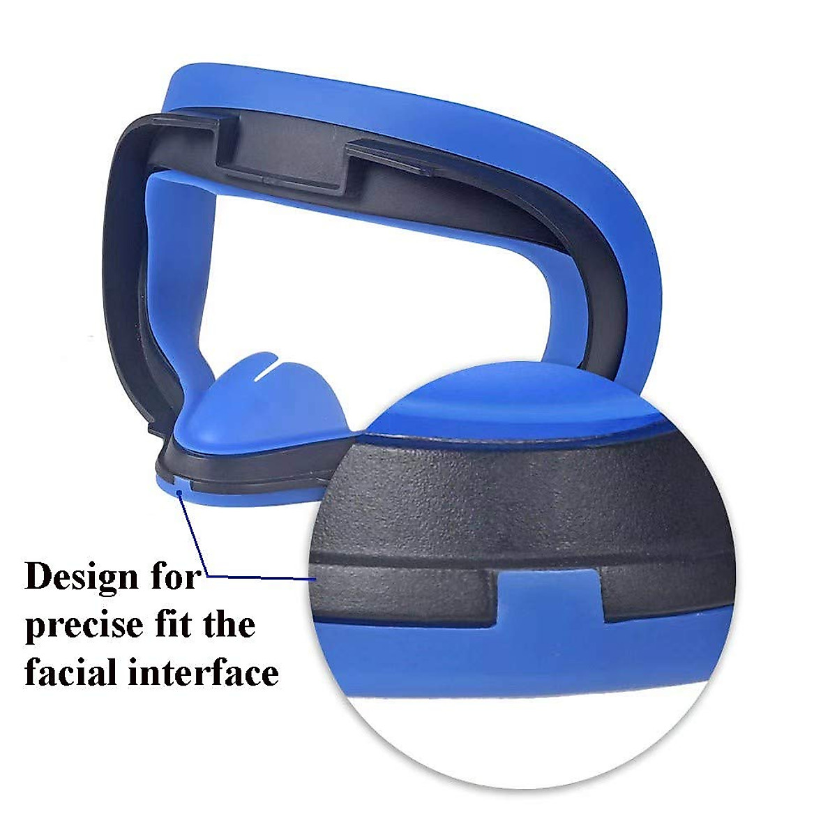 Silicon Face Cover & Lens Protective Set for Oculus Quest 2 VR Headset (Black)