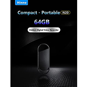 64GB Mini Voice Recorder, Voice Activated Recorder with Triple Noise Reduction, with 750 Hours Recording Capacity and 30 Hours Battery Time for Class Lecture, Interview, Meeting