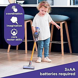 Casdon Dyson Cordless Vacuum | Interactive & Officially Licensed Toy Dyson Vacuum For Children Aged 3+ | Realistic Role-Play Fun