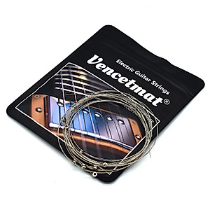 Vencetmat Electric Guitar High E Strings .010 Gauges, Light Tension, Good Tone, Ball End, Bulk Individually Wrapped 10 Pack