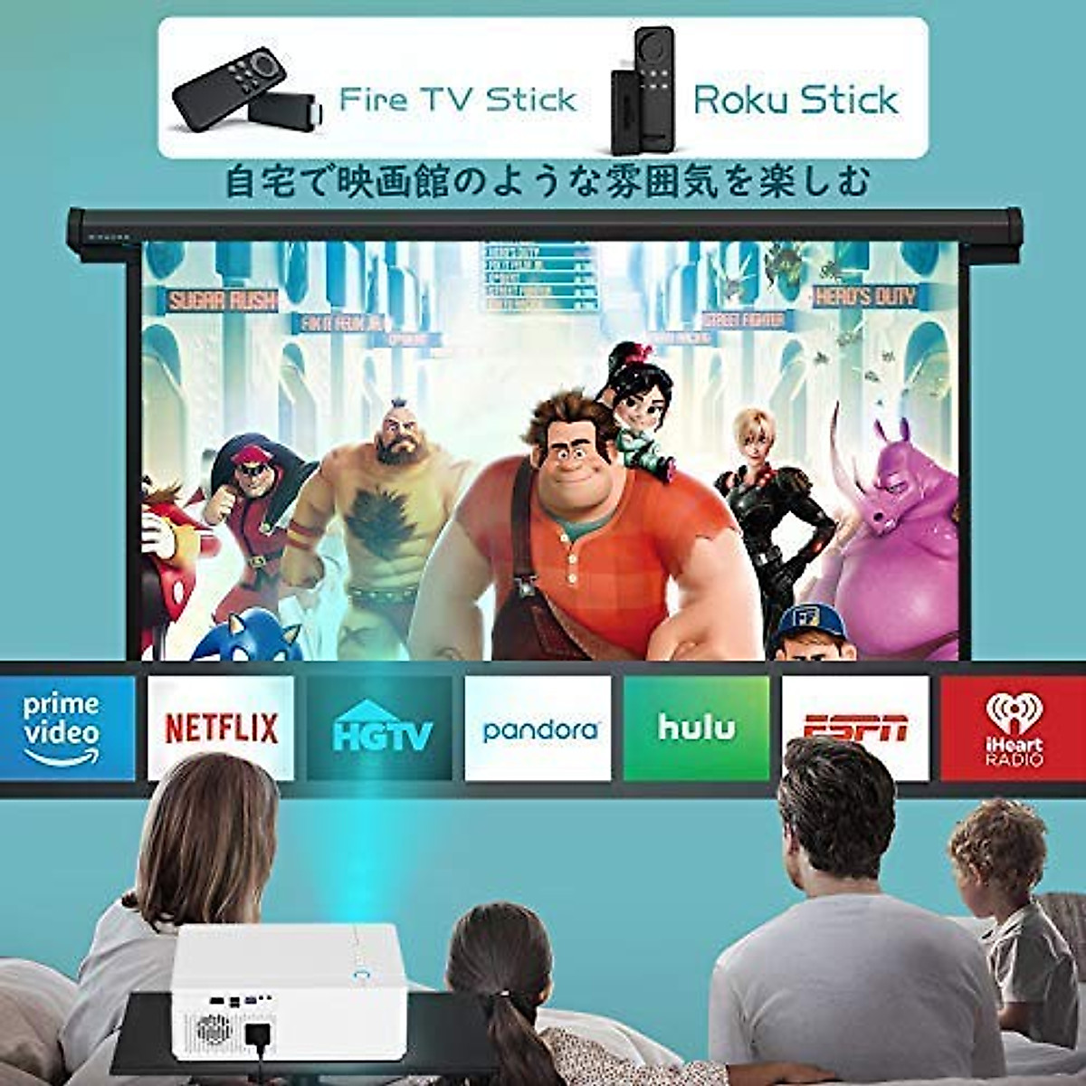 Projector, TOPTRO 5G WiFi Bluetooth Projector, Full HD Native 1080P Projector, Outdoor Projector 4K Support 4P/4D Keystone, Zoom, 300" Display, PPT, for Home Theater and Small Office Use White