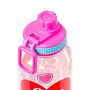 Silver Buffalo Care Bears Plastic Bottle with Sticker Set and Twist Spout Featuring Good Luck Bear, Grumpy Bear, Share Bear, and Cheer Bear, 32 Ounces