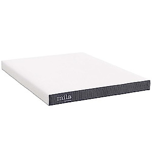 Modway Mila 6” Queen Mattress - Firm 6 Inch Queen Mattress - 10-Year Warranty, White