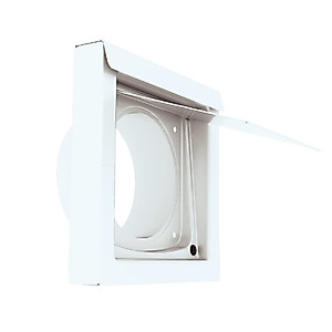 4 Inch Dryer Vent Guard | Dryer Vent Cover Outside | Exhaust Exterior Vent Cover | Bathroom and Dryer Vent Cover | Dryer Vent Cover for Dryer Vent Pipe | Wall Cap | Dryer Vent Covers (4" - White)