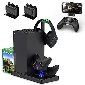 MENEEA Charging Stand with Cooling Fan, Controller Phone Foldable Clamp Holder for Xbox-Series X